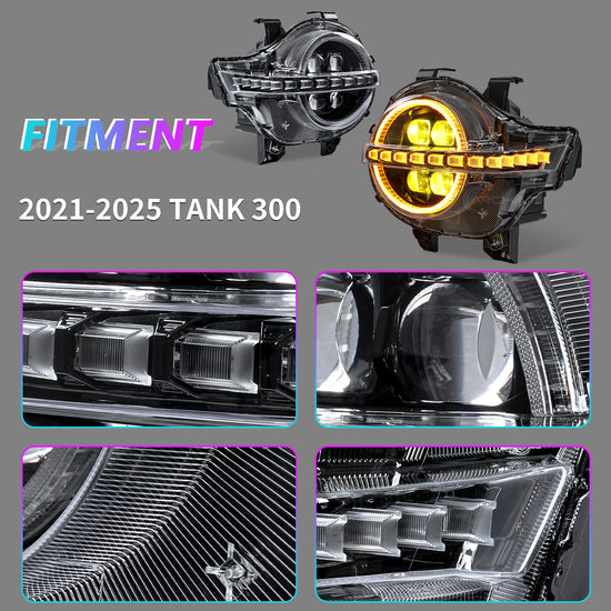 Aftermarket LED Headlights for GWM Tank 300 | OEM Fit DRL System ...