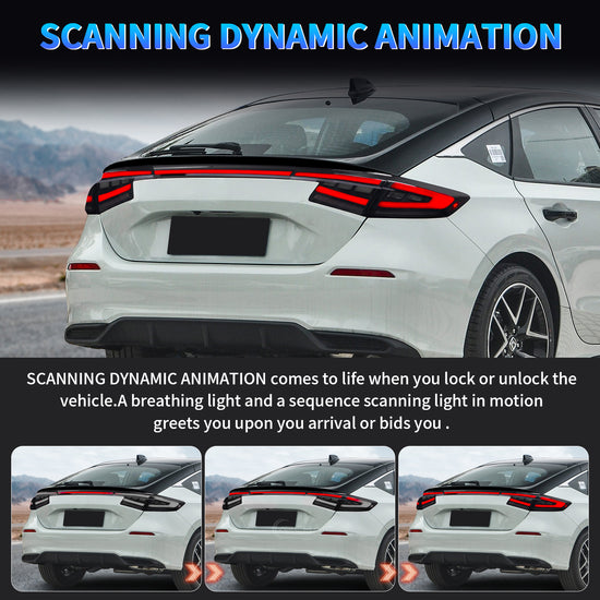 LED Tail Lights for 2022-2024 Honda Civic Hatchback /Type-R, Tail Ligh ...